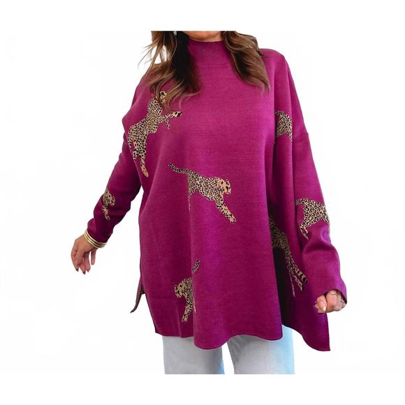 entro | Sweaters | New Entro Into The Jungle Sweater In Fushia | Poshmark